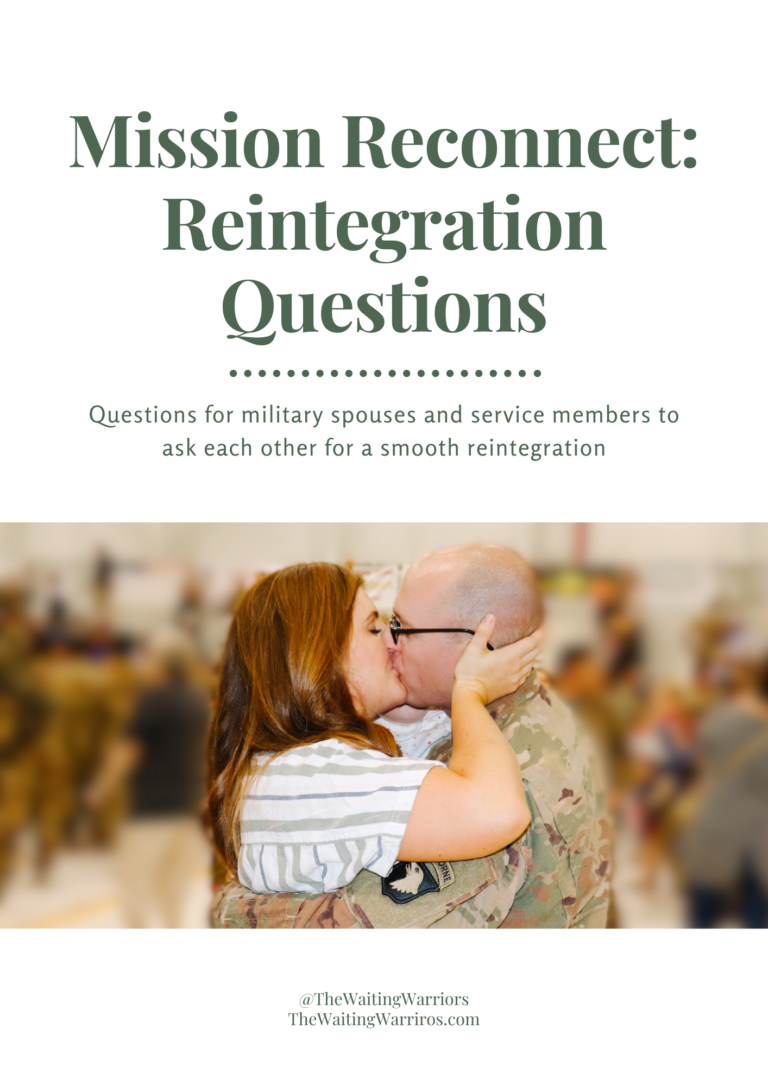 Mission Reconnect : Reintegration Questions - The Waiting Warriors